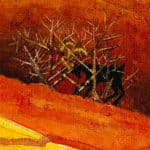 Parshat Vayera (Torah portion): the Akeda: Biblical art by Darius Gilmont