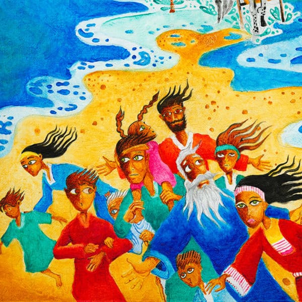 Biblical art work: 16. Parshat Beshalach - by Darius Gilmont