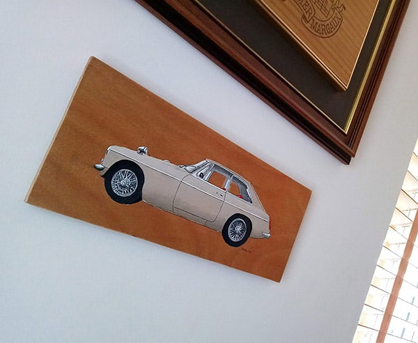 Custom car portrait: a painting of your classic car.