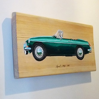 Custom car portrait: a painting of your classic car.