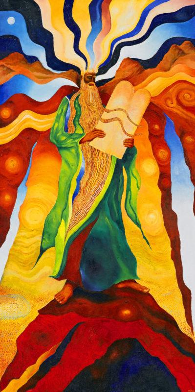 Contemporary Biblical Art - Moses and the Fire of Sinai