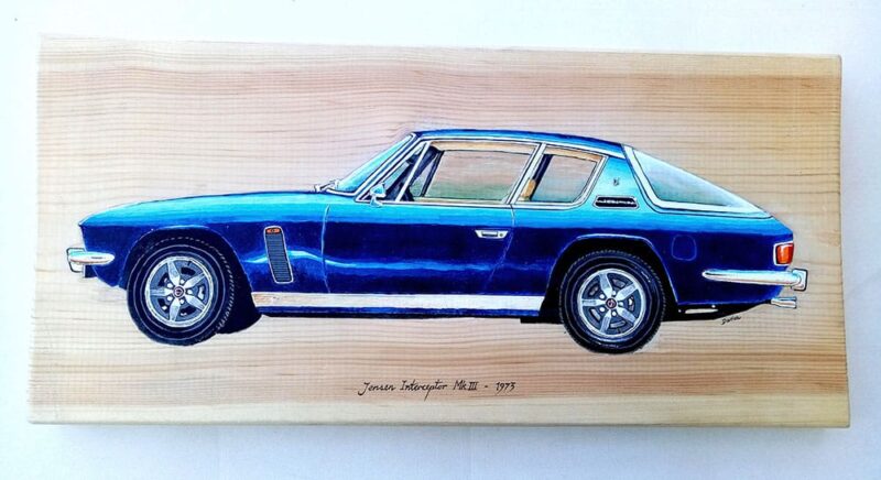 Custom car portrait: a painting of your classic car.