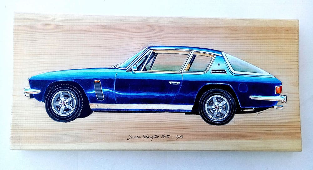Custom car portrait: a painting of your classic car.