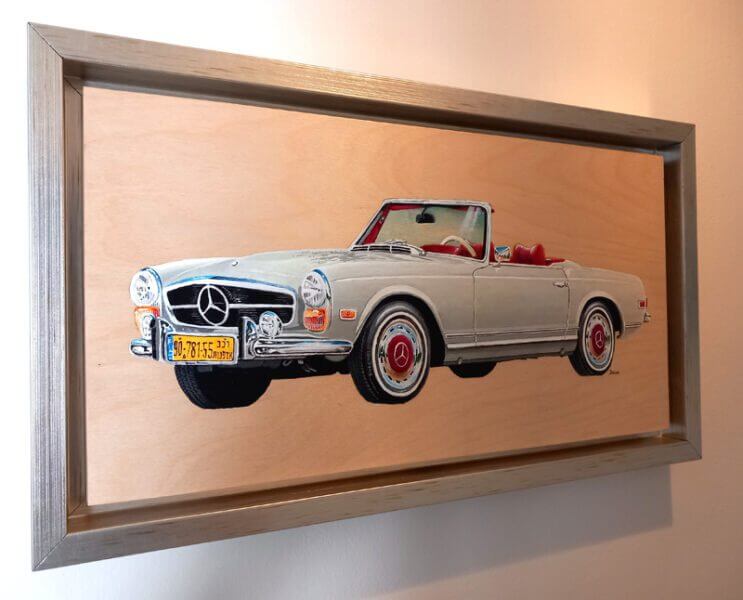 Custom car portrait: a painting of your classic car.